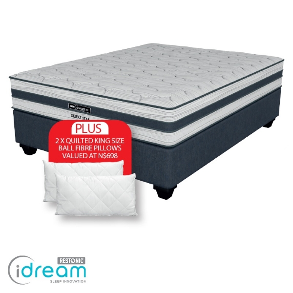 iDream Desert Star 152cm Foam Queen Base Set + 2 Pillows | Home Corp ...